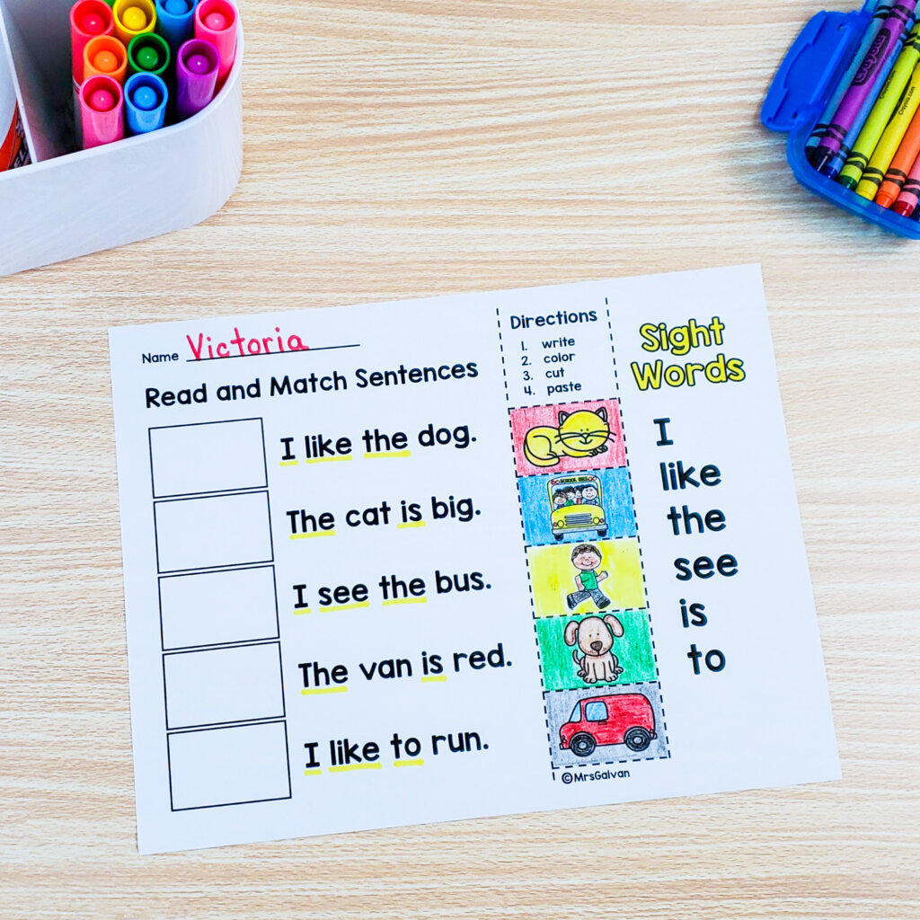 Phonics Cut and Paste Activities