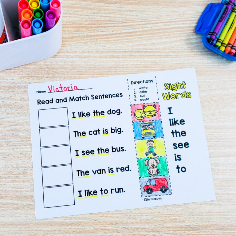 Phonics Cut and Paste Activities