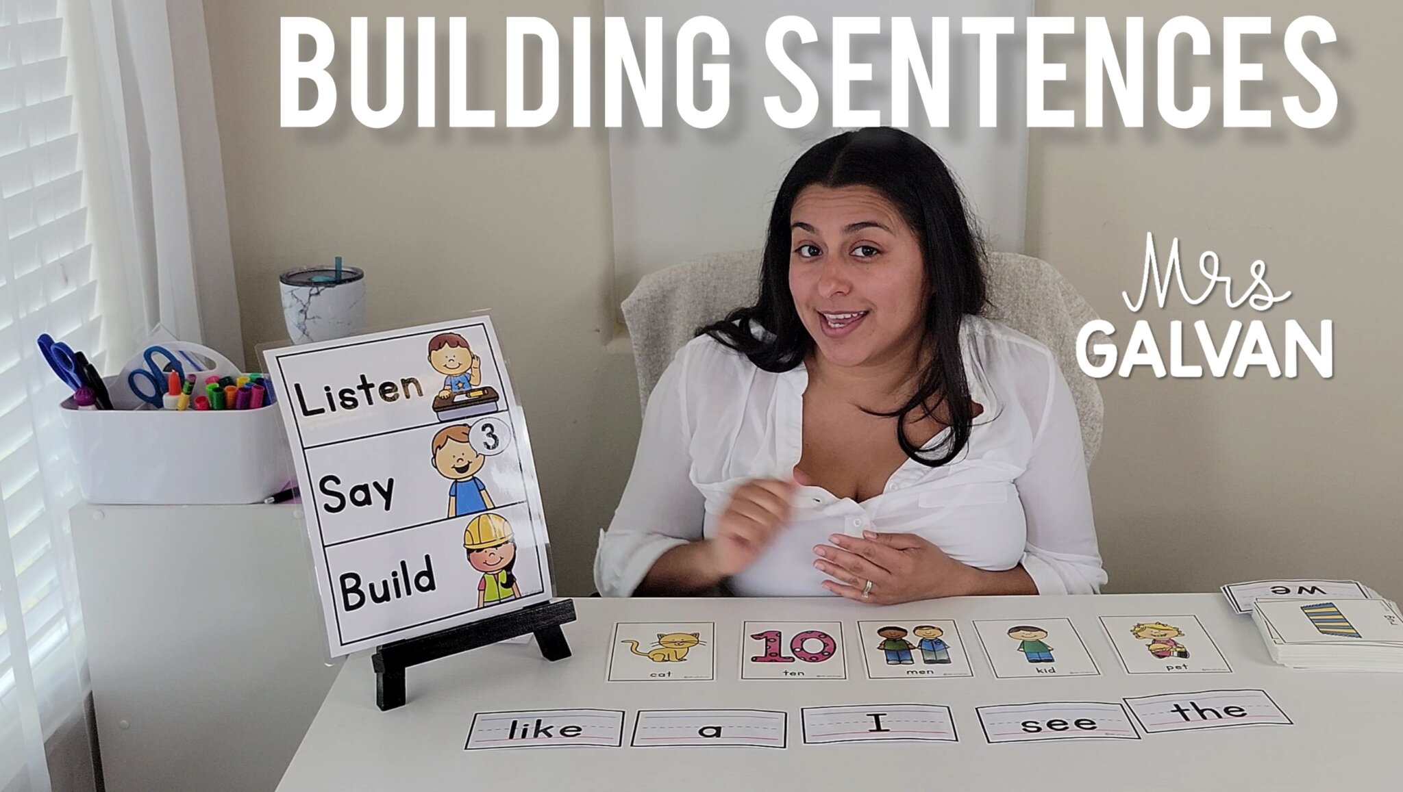 Building Sentences with CVC Words and Sight Words